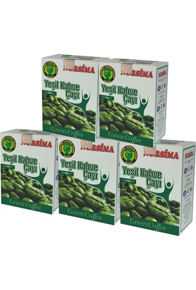 Yeşil Kahve Bitki Çayı Seti (5X40 Lı) Yeşil Kahve Bitki Çayı Seti (5X40 Lı)