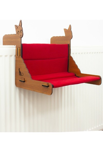 Ankanorm Radyatör Kalorifer Üstü Kedi Köpek Yatağı Ahşap Dekoratif 40x25x15cm