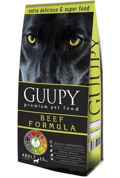 Guupy Sığır Etli Yetişkin Köpek Maması 15 kg