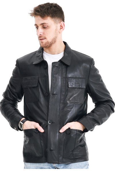 Derimosa Bulter Erkek Hakiki Deri Mont