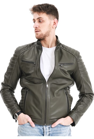 Derimosa Demars Erkek Hakiki Deri Mont