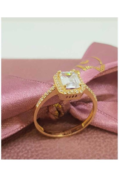 Altın Alalım Baget Taşlı Altın Yüzük