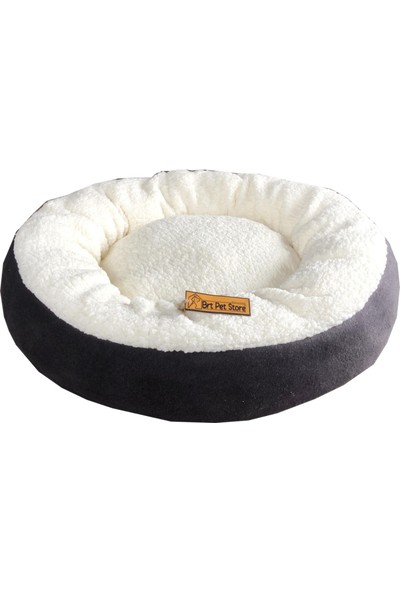 Brt Pet Peluş Simit Kedi Yatağı, Küçük Irk Köpek Yatağı, 55 cm Brt Pet Peluş Simit Kedi Yatağı, Küçük Irk Köpek Yatağı, 55 cm
