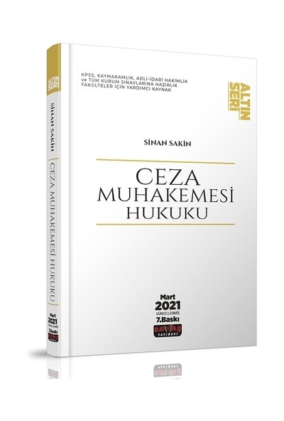Savaş Yayınevi Ceza Muhakemesi Hukuku Konu Anlatımı - Sinan Sakin Mart 2021 Savaş Yayınevi Ceza Muhakemesi Hukuku Konu Anlatımı - Sinan Sakin Mart 2021