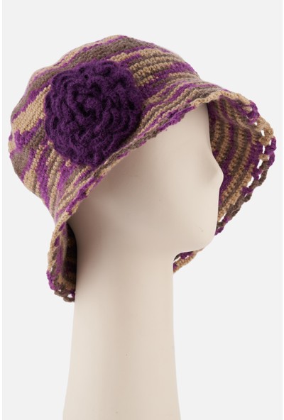 Pink Bear Özel Tasarım %100 El Örgü Yünlü Fötr Kadın Bere Pink Bear Özel Tasarım %100 El Örgü Yünlü Fötr Kadın Bere