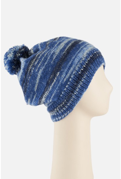 Pink Bear Özel Tasarım %100 El Örgü Akçakoca Mavisi Yünlü Kadın/erkek Bere