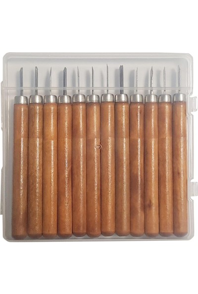 Rox Wood Mini Ahşap Oyma Bıçak Seti 12 Parça Pvc Çantalı Rox Wood Mini Ahşap Oyma Bıçak Seti 12 Parça Pvc Çantalı