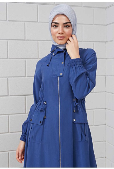 Setrms 2122025 Yaka Detaylı Reglan Kol Kap (Indigo)