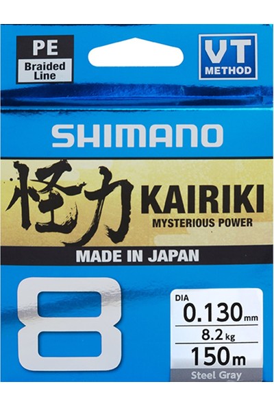 Shimano Ip Misine 8 Kat Kairiki Steel Gray (Gri) 0,13MM 150 Metre Shimano Ip Misine 8 Kat Kairiki Steel Gray (Gri) 0,13MM 150 Metre