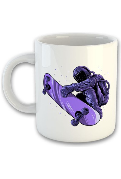 Mimiyum Kaykaycı Astronot Baskılı Kupa Bardak Mimiyum Kaykaycı Astronot Baskılı Kupa Bardak