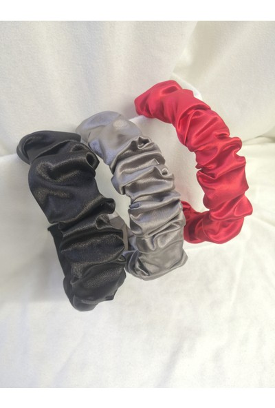 BM Ticaret 3'lü Saten Büzgülü Taç Seti