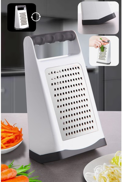 Kitchen Life Silikon Altlıklı Paslanmaz Çelik Büyük Boy Profesyonel Rende (Akıllı Rende) Kitchen Life Silikon Altlıklı Paslanmaz Çelik Büyük Boy Profesyonel Rende (Akıllı Rende)