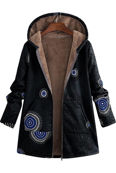 Farfi Şık Kış Ceket Kalın Yumuşak Vintage Fermuar Kalın Baskı Kış Coat Ev Için (Yurt Dışından) Farfi Şık Kış Ceket Kalın Yumuşak Vintage Fermuar Kalın Baskı Kış Coat Ev Için (Yurt Dışından)