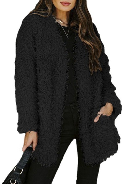 Farfi Şık Kadınlar Hırka Boy V Boyun Peluş Sonbahar Kış Kadın Hırka Sokak Giyim Için (Yurt Dışından) Farfi Şık Kadınlar Hırka Boy V Boyun Peluş Sonbahar Kış Kadın Hırka Sokak Giyim Için (Yurt Dışından)