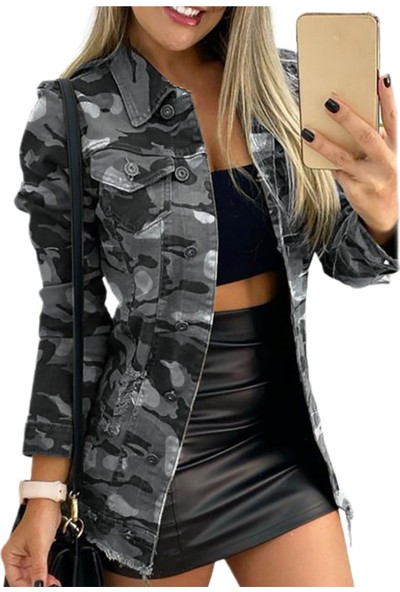 Farfi Chic Ceket Moda Rahat Kadın Cep Dekorasyon Ceket Ceket Günlük Giyim Için (Yurt Dışından) Farfi Chic Ceket Moda Rahat Kadın Cep Dekorasyon Ceket Ceket Günlük Giyim Için (Yurt Dışından)