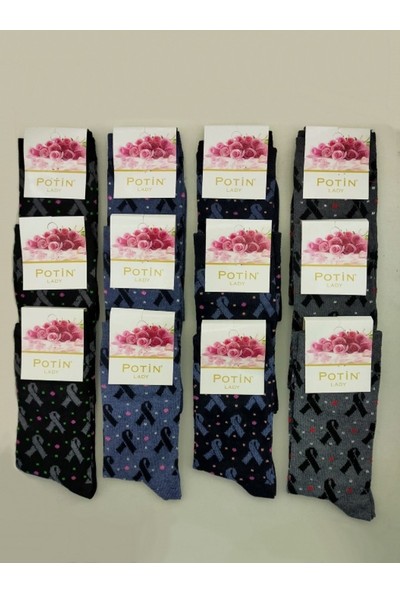 Potin 12'li Kadın Soket Çorabı