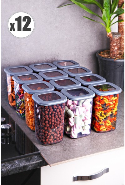 Kitchen Life 12 Adet Büyük Boy Erzak Saklama Kabı Seti - 1200 ml Süper Set Kitchen Life 12 Adet Büyük Boy Erzak Saklama Kabı Seti - 1200 ml Süper Set