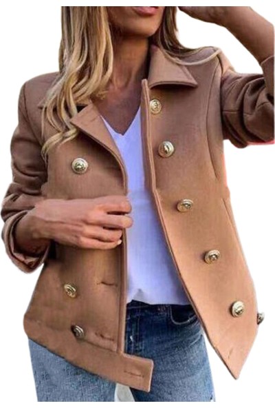 Farfi Trendy Rahat Ceket Katı Renk Çift Göğüslü Zarif Çift Göğüslü Rahat Ceket Iş Için (Yurt Dışından) Farfi Trendy Rahat Ceket Katı Renk Çift Göğüslü Zarif Çift Göğüslü Rahat Ceket Iş Için (Yurt Dışından)