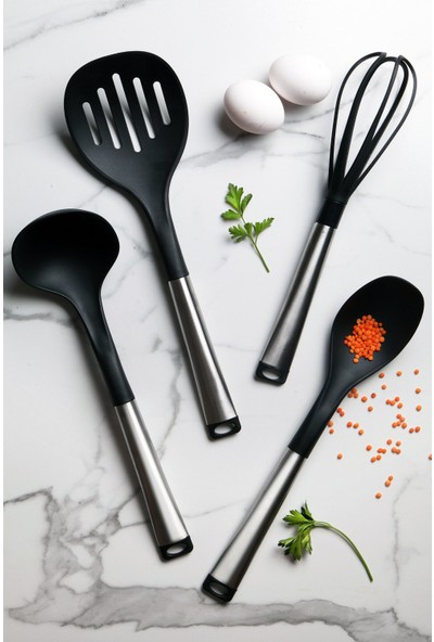 Kitchen Life 4'lü Lüx Paslanmaz Kepçe Seti Kitchen Life 4'lü Lüx Paslanmaz Kepçe Seti