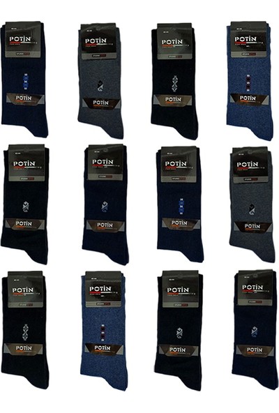Potin Desenli 12'li Erkek Çorabı