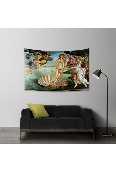 Vagonik Botticelli Venüs'ün Doğuşu Duvar Örtüsü Halısı 140 x 100 CM-70X100 cm