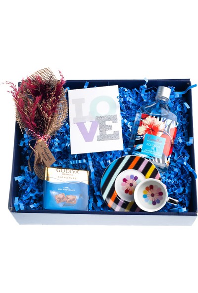 Kutuluyo Renkli Çiçekler Hediye Kutusu