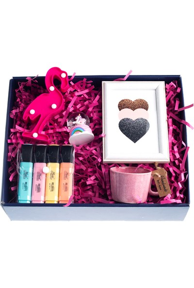 Kutuluyo Pembe Flamingo Hediye Kutusu