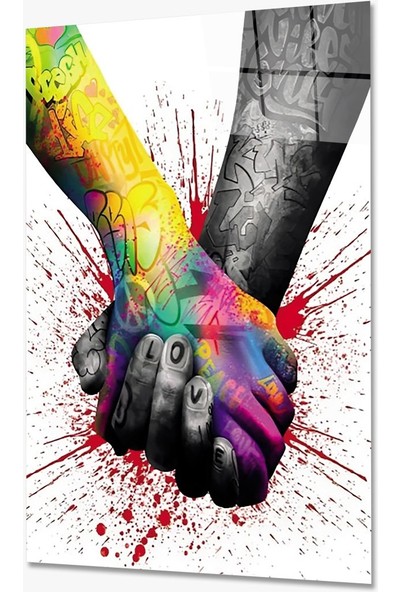 idealizbiz Soyut Cam Tablo