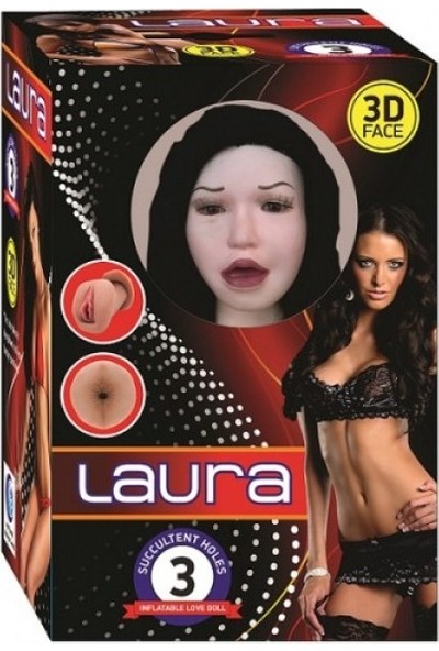 Laura Titreşimli Şişme Manken Realistik Göğüs, Vajina Ve A