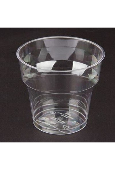Lilibety Şeffaf Kristal Mika Ekstra Sert Plastik Bardak 180 cc 25 Adet