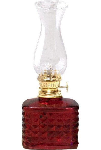 Piyop Kare Gaz Lambası Kırmızı