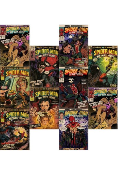 Spıderman Marvel Örümcek Adam Poster Duvar Kağıdı Seti