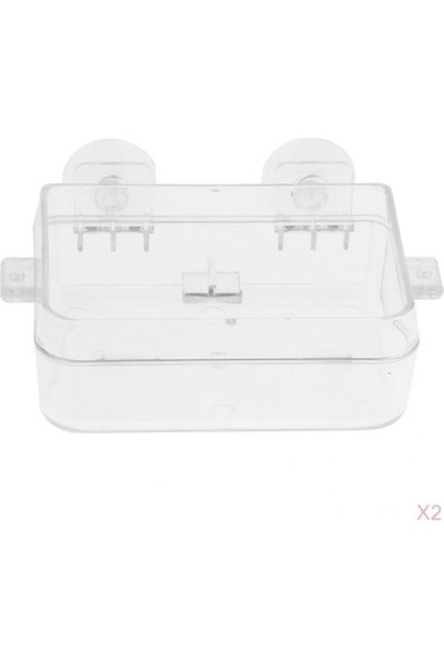 2x Kaplumbağa Lizard Gecko Sürüngen Besleme Teraryum Su Çanak ve Gıda Kase (Yurt Dışından)