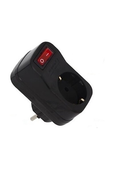As Grup Asgrup Tekli Akım Korumalı Anahtarlı Fiş Priz