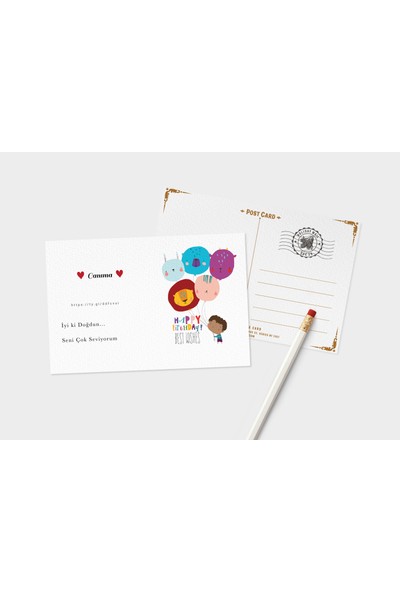 Hrs Kartpostal Tebrik Kartı Zarf