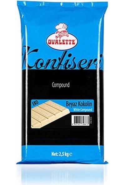 Ovalette Konfiseri Eko Fildişi Beyaz Çikolata 2.5kg Ovalette Konfiseri Eko Fildişi Beyaz Çikolata 2.5kg