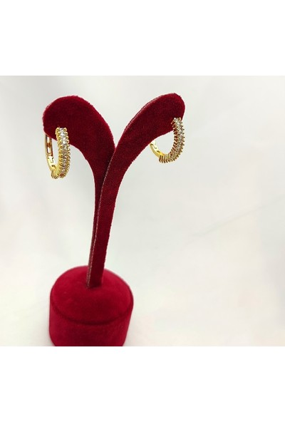 Ey Fashion Zirkon Taşlı Halka Küpe Ey Fashion Zirkon Taşlı Halka Küpe