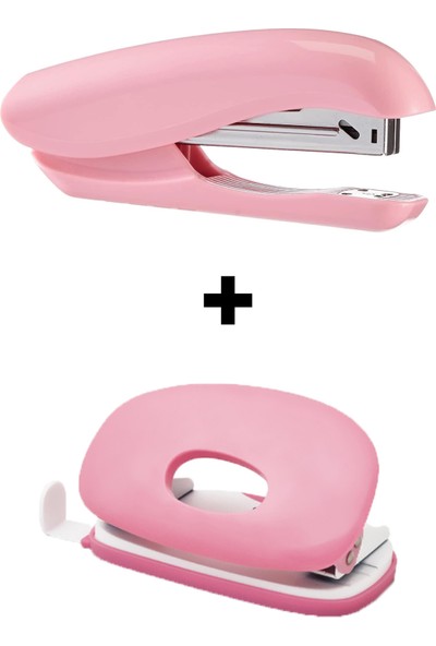 Mas Dolphin Pembe Zımba Makinesi ve Delgeç Seti Mas Dolphin Pembe Zımba Makinesi ve Delgeç Seti