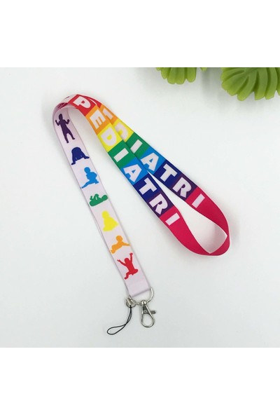 İnvitro Medikal Pediatri Desenli Yaka Kartı - Boyun Askı Ipi