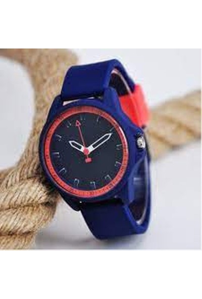 Sonsuzsaat Mavi Silikon Kordonlu Şık Sade Bayan Kol Saati SU-466