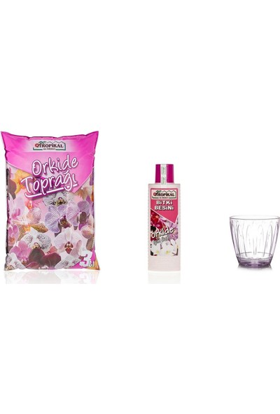 Yeşilimarket Tropikal Orkide Toprağı 3 Lt. Serinova Orkide Saksı 3 Lt, 225 ml Orkide Bitki Besini = Set Yeşilimarket Tropikal Orkide Toprağı 3 Lt. Serinova Orkide Saksı 3 Lt, 225 ml Orkide Bitki Besini = Set