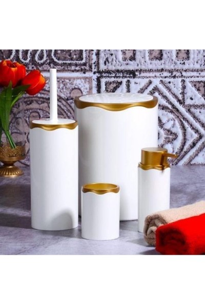 Azra Arza ST00004 Banyo Seti Krem Altın