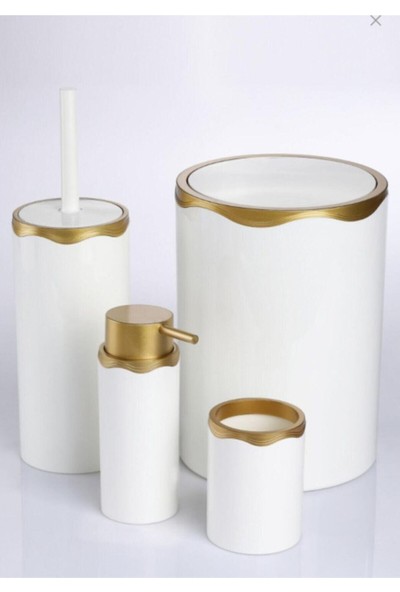Azra Altın Akrilik 4'lü Banyo Seti