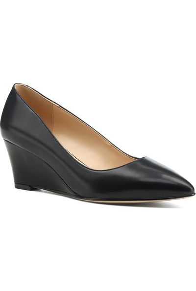 Nine West Enıckı 2fx Siyah Kadın Dolgu Topuk Ayakkabı