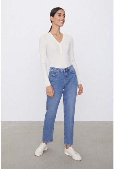 12 Storeez Kadın Pantolon 112390 Medıum Blue Bayan Pantalon 12 Storeez Kadın Pantolon 112390 Medıum Blue Bayan Pantalon