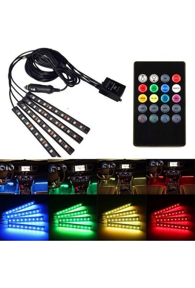 Agef Otomotiv 12 Led'li Ayak Altı LED Sese Duyarlı Rgb Kumandalı LED2428715144990 Agef Otomotiv 12 Led'li Ayak Altı LED Sese Duyarlı Rgb Kumandalı LED2428715144990
