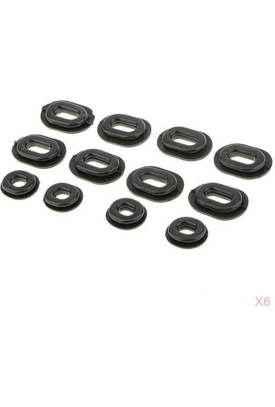 72 Adet Kauçuk Grommet Tek Yan Panel Fairing Yıkayıcı