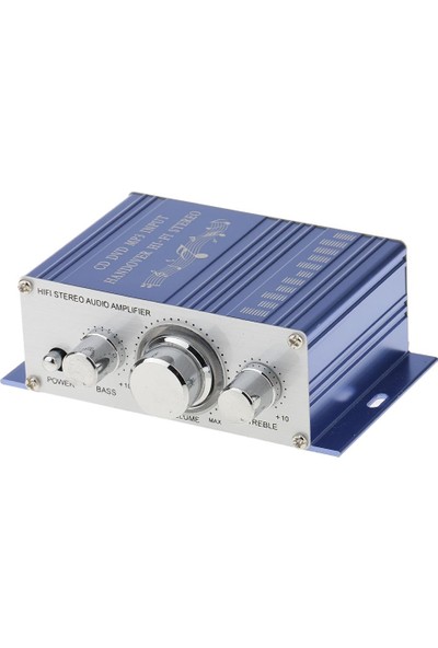 Hi-Fi Stereo Ses Amp Amplifikatör Bas Booster Mp3 12 V Destek Fm / Mp3 / DVD Araba Için Hi-Fi Stereo Ses Amp Amplifikatör Bas Booster Mp3 12 V Destek Fm / Mp3 / DVD Araba Için