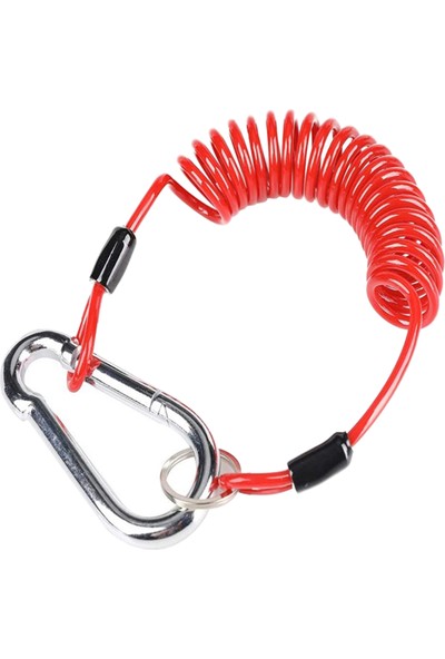 Römork Bahar Emniyet Kordon Buzağı Kablo Rv Karavan Paslanmaz Klip Kırmızı 1.8 M
