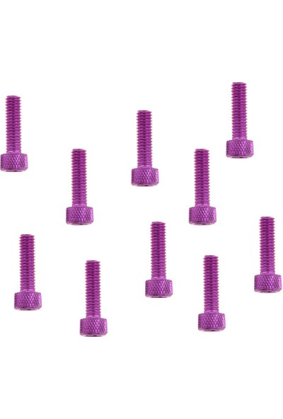 10 Adet M6X20MM Alüminyum Hex Soket Kap Vidalar Kafa Anahtarı Cıvata Mor 10 Adet M6X20MM Alüminyum Hex Soket Kap Vidalar Kafa Anahtarı Cıvata Mor